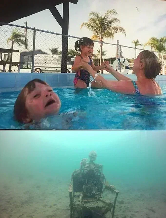 Sinking Skeleton Meme Template | Memes.co.in